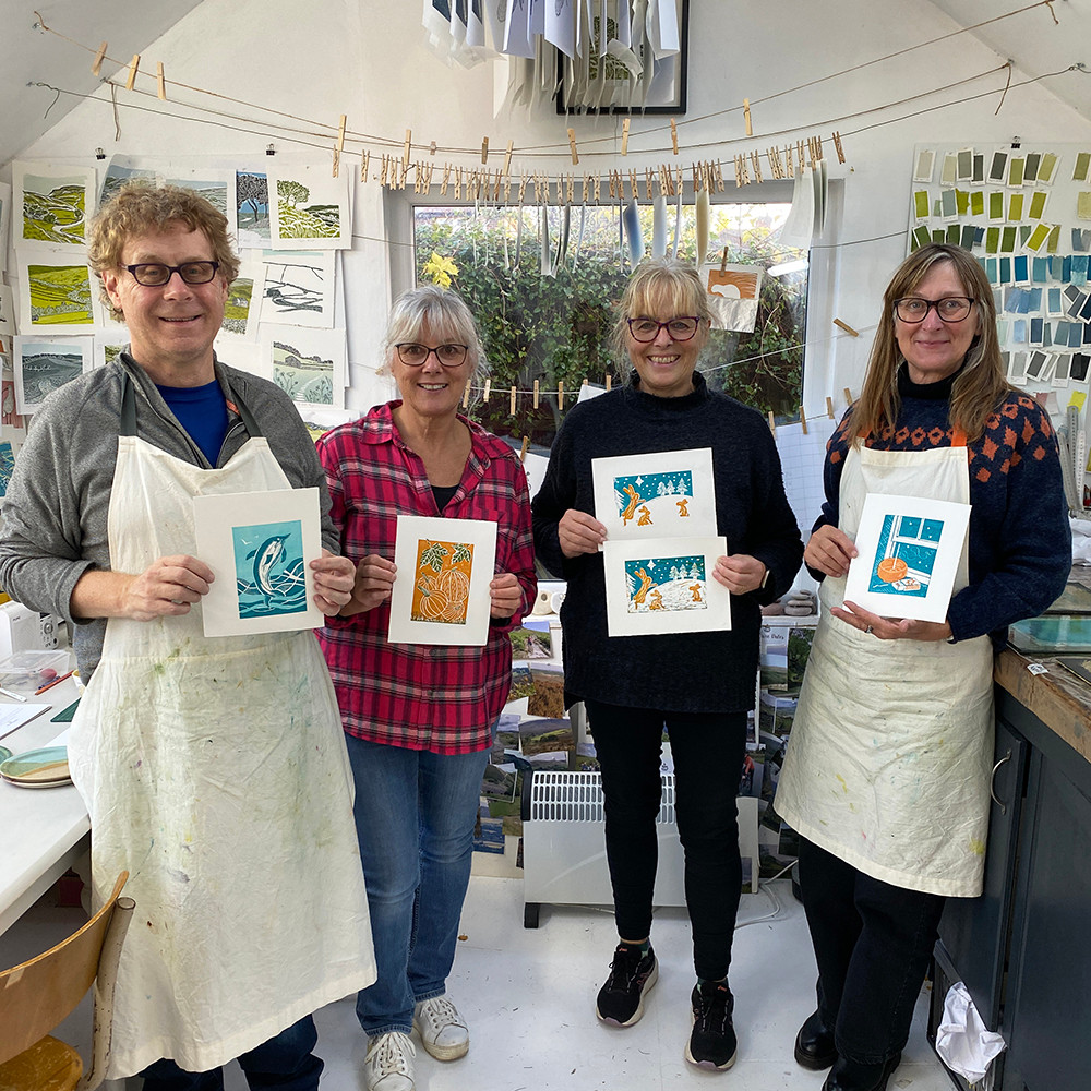 Jigsaw linocut print workshops summer 2025