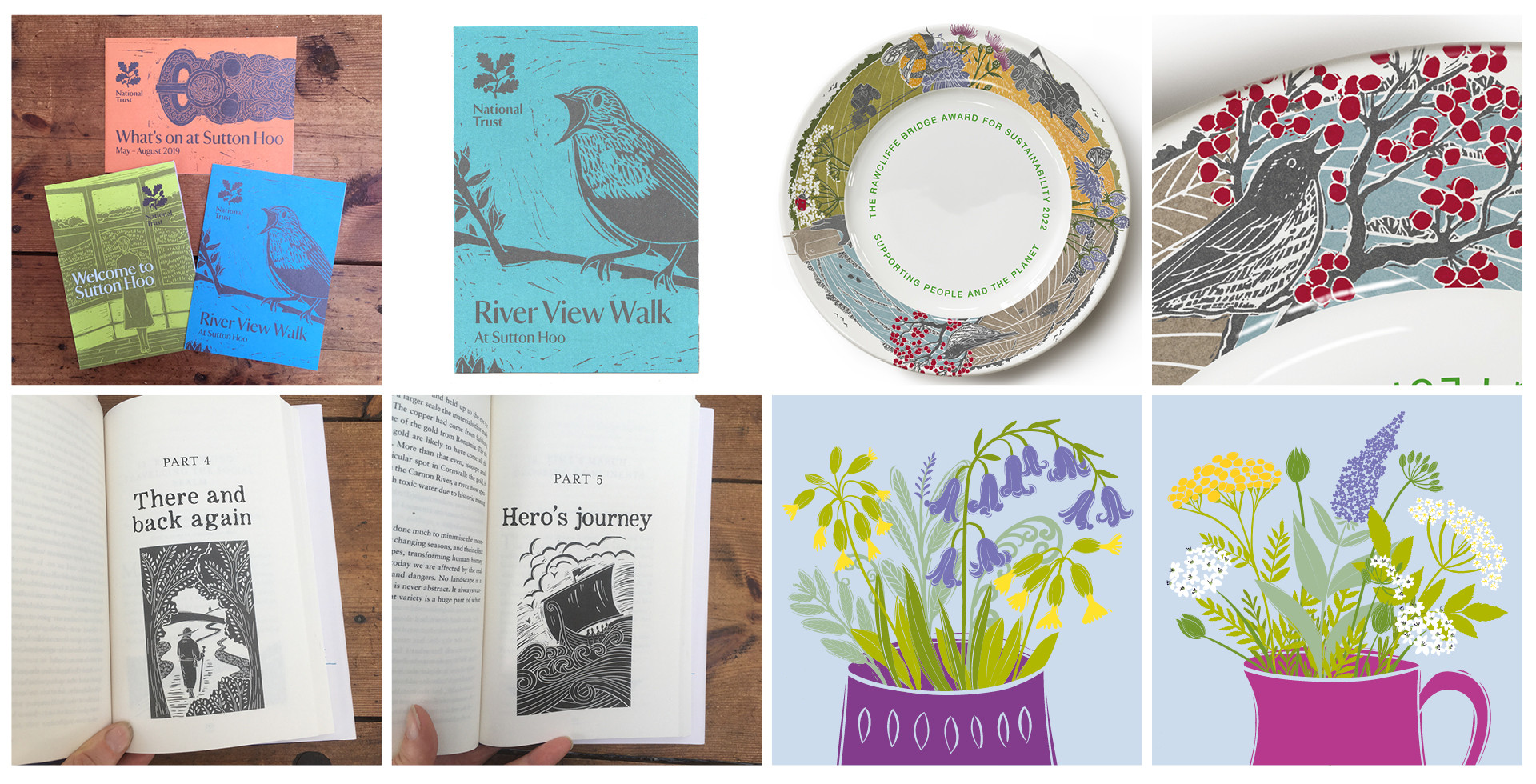 Linocut art commissions | Michelle Hughes Design