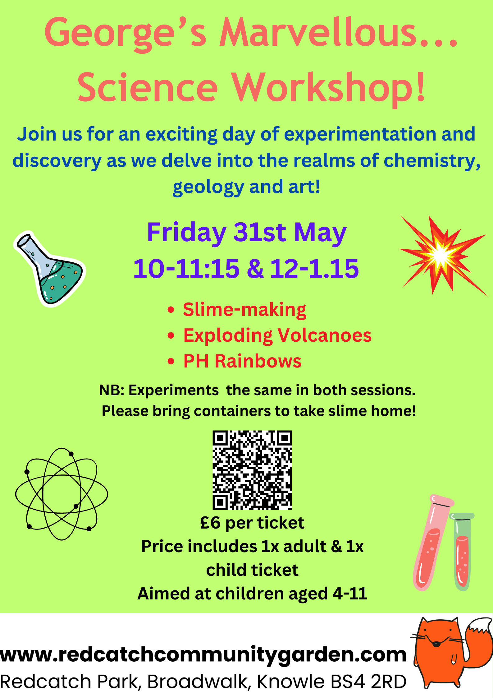 George's Marvellous...Science Workshops! | Redcatch CG