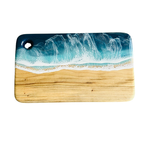 Medium Rectangle Ocean Wave Board | Indigo & August