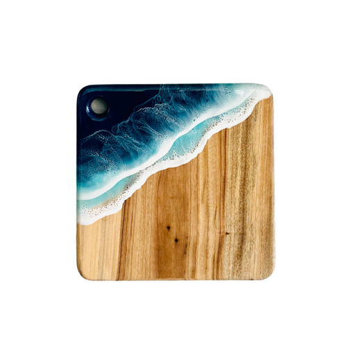 Square Ocean Wave Board | Indigo & August