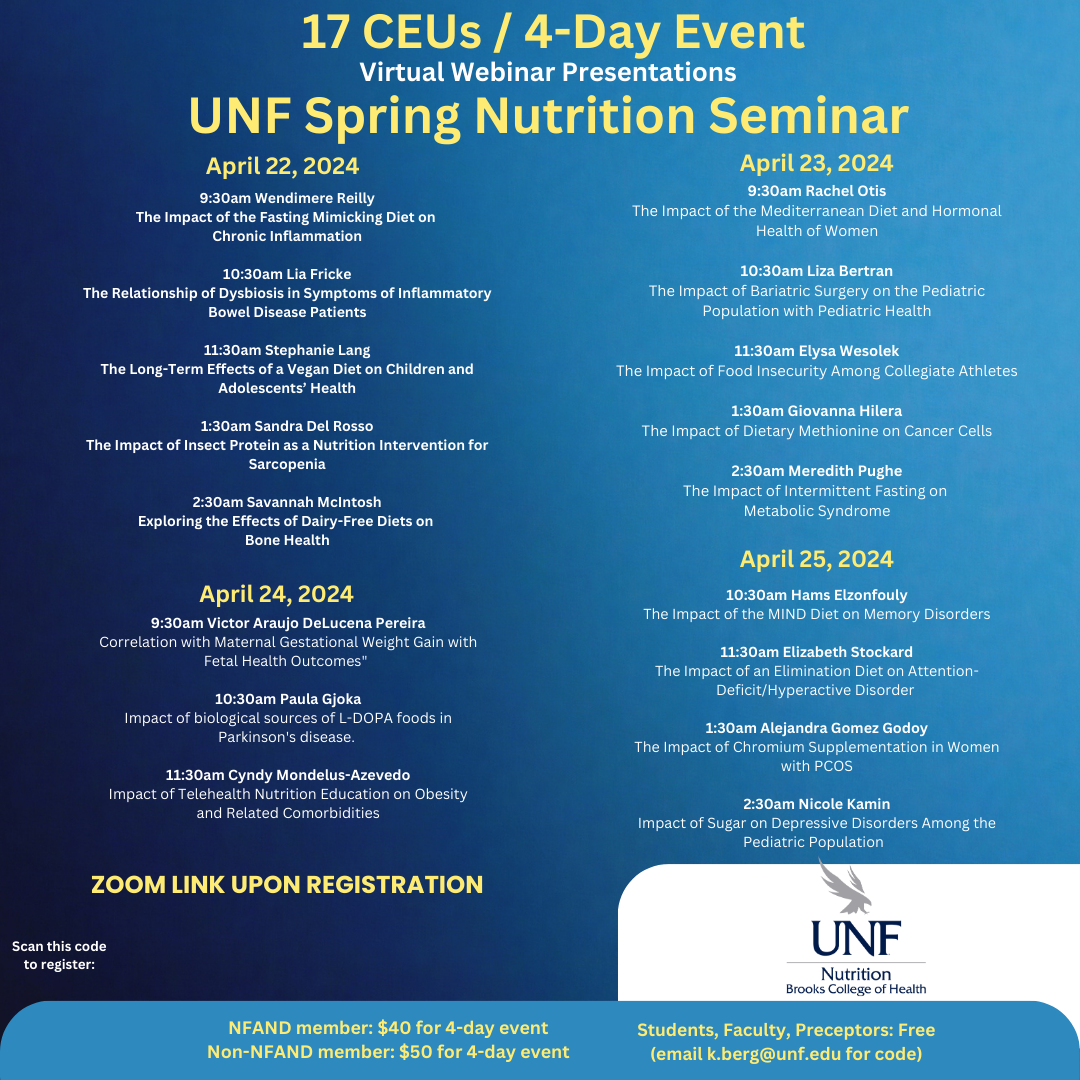 UNF Spring 2024 Seminar Presentations | NFAND