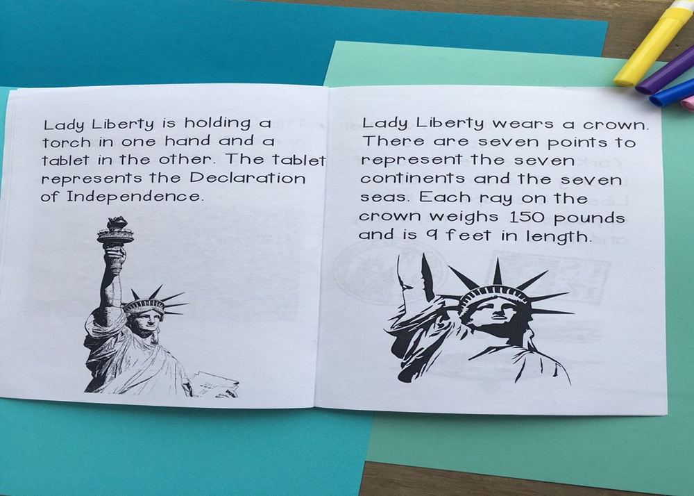 The Statue of Liberty Printable and Easy to Assemble Mini Book