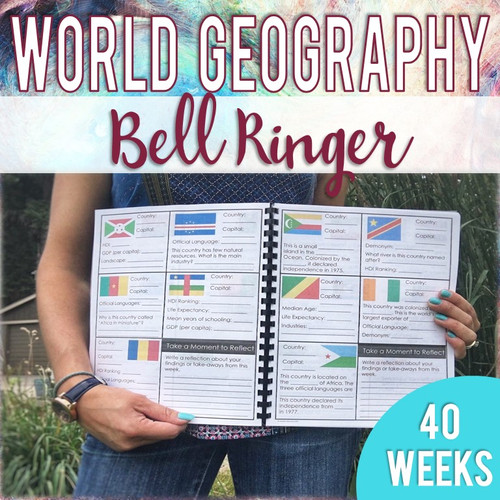 World Geography Bell Ringer (Print & Digital) | Michelle McDonald