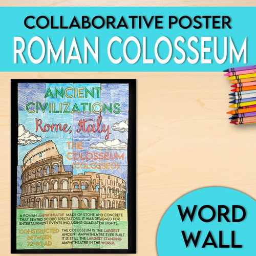 Ancient Rome: Colosseum Collaborative Poster Word Wall | Michelle McDonald