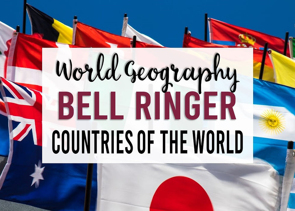 200+ Countries of the World Daily Bell Ringer for your World Geography ...