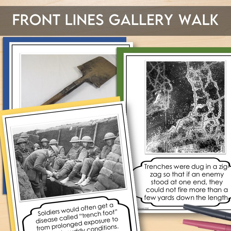 Teach World War I Trench Warfare with a Gallery Walk Stations Activity