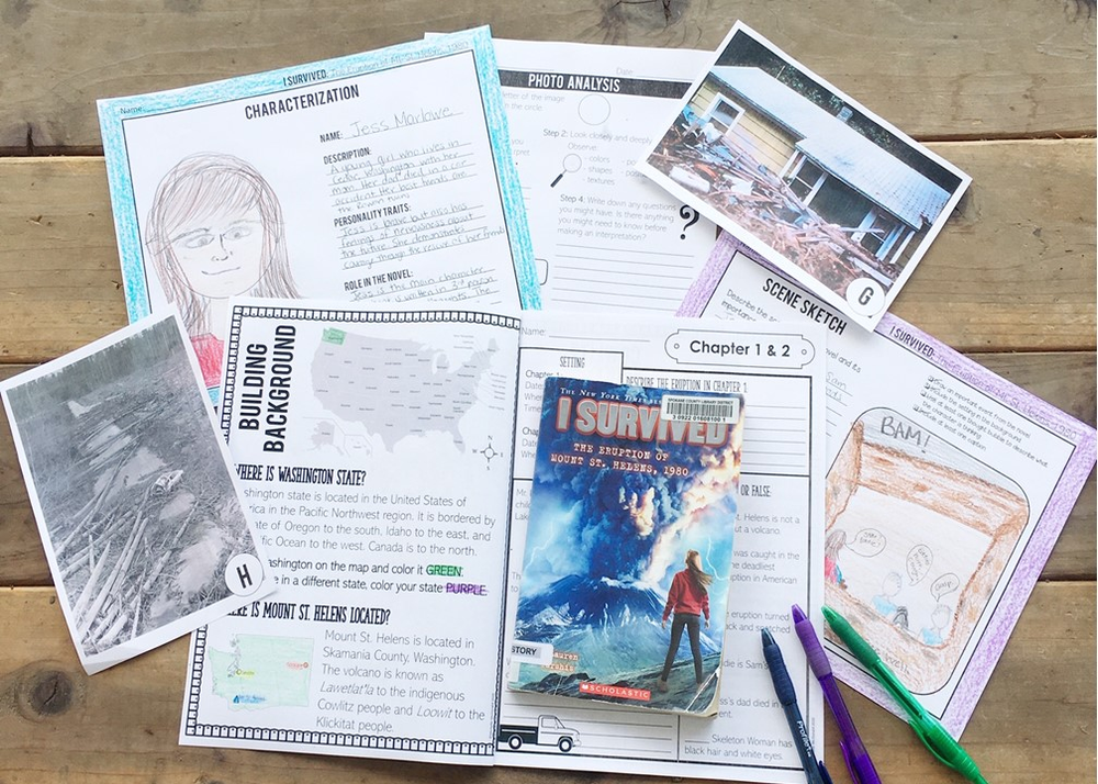 I Survived the Eruption of Mount St. Helens, 1980 Book Study