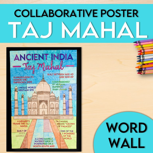 Ancient India: Taj Mahal Collaborative Poster Word Wall | Michelle McDonald
