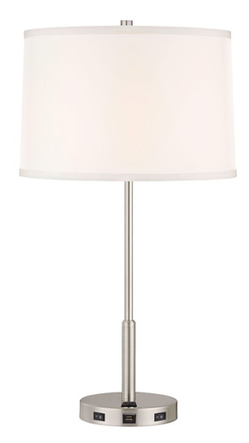 Pandora 2 Lights Table Lamp - Satin Nickel | Maynedesign