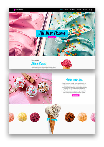 Ice Cream Shop 01 - Wix Website Template | All Things Wix