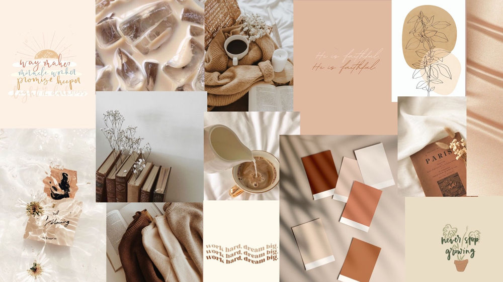 tan aesthetic desktop wallpaper