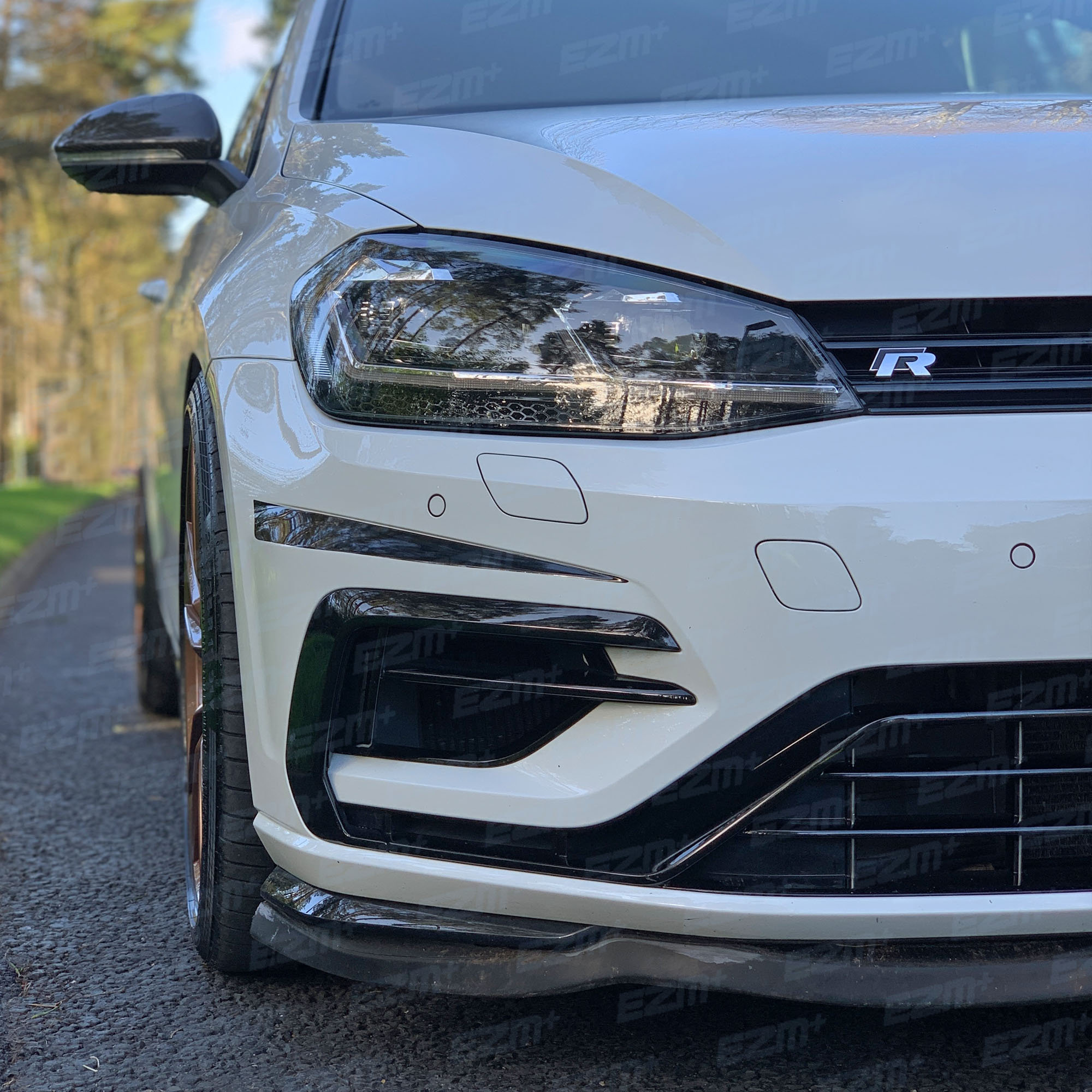 EZM Front Bumper Slash Strips for VW Golf MK7.5 R & R-Line | ezmods.co