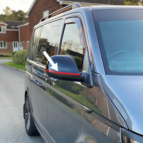 EZM Wing Mirror Strip Decals x 2 for VW Transporter T6 | ezmods.co