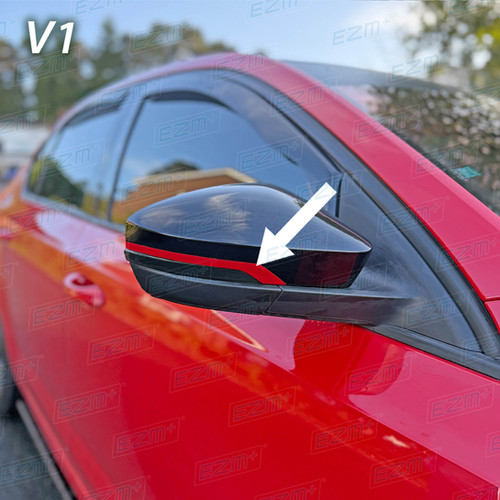 EZM Wing Mirror Strip Decals x 2 for Skoda Octavia MK3.5 2.0L TDI VRS ...