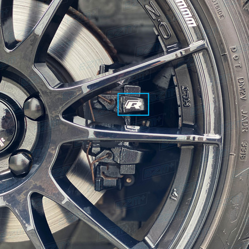 EZM Aftermarket Rear Brake Caliper Decals x 2 for VW Golf MK7 R | ezmods.co