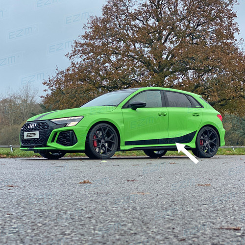 EZM Pre-Cut Side Stripe Decals x 2 for Audi RS3 8Y | ezmods.co
