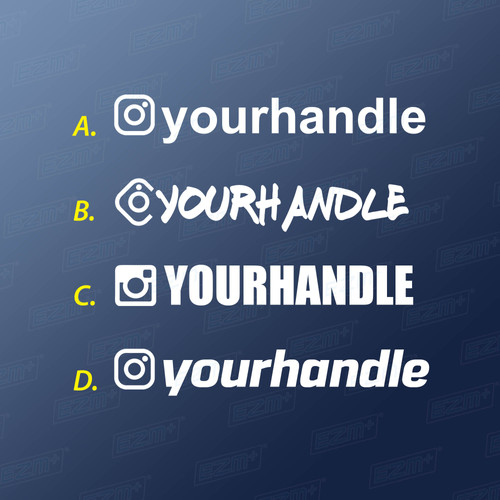 EZM Instagram Handle Window Decal | ezmods.co