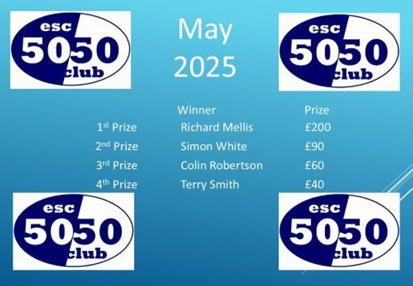 May 50/50 winners!