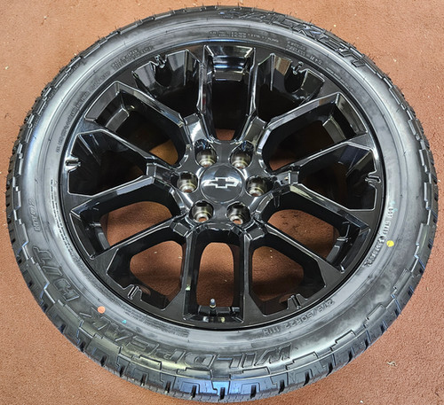 4 New 22" Black SRV Chevy Gmc 1500 Wheels Tires | THE WHEEL GUY LLC