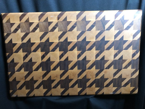 Houndstooth Patterned Wooden Cutting Board | Ron's Creations