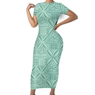 Aroha Body-Con Dress - Sage Green | Elei Island Apparel