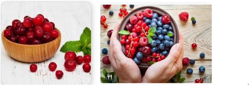 Berries Packaging Pouches in stand up pouches.