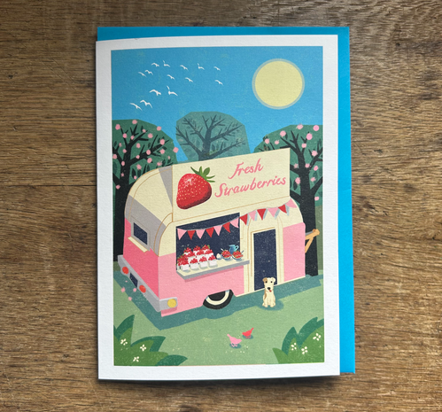 Strawberry Caravan Card | rocket68
