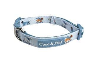 Coco and Pud luxury dog collar skating dogs | Louis and Phoebe