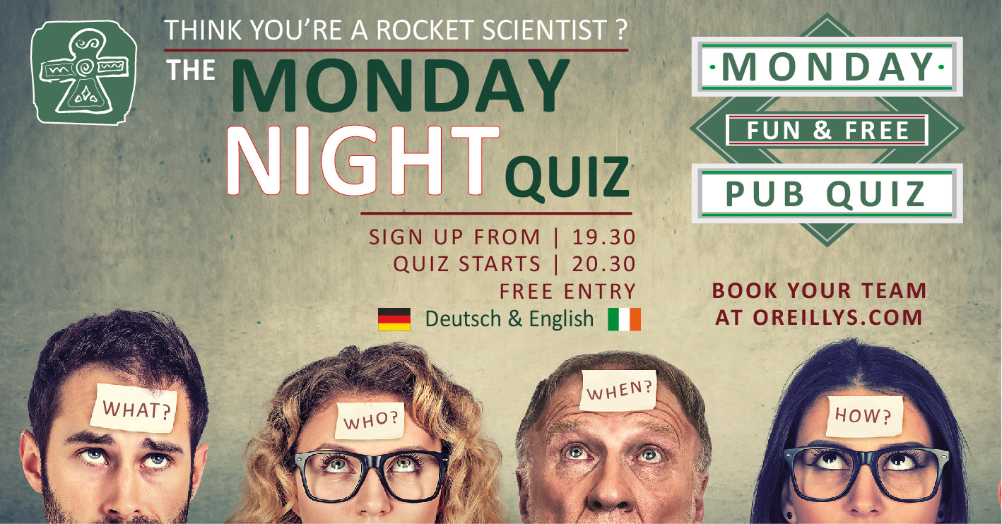 o'reilly's Monday Night Pub Quiz