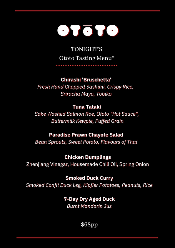Tasting Menu Sample | Otōto