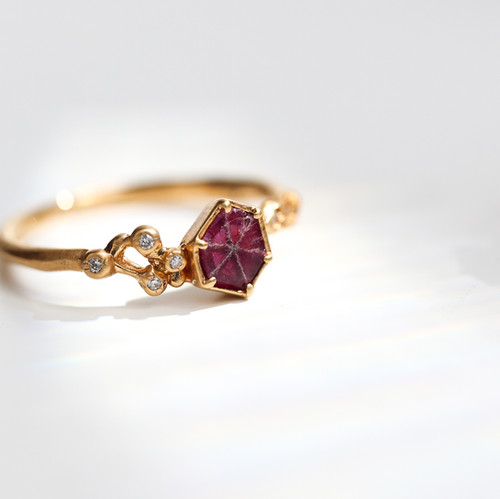Trapiche Ruby Ring | plant-plant