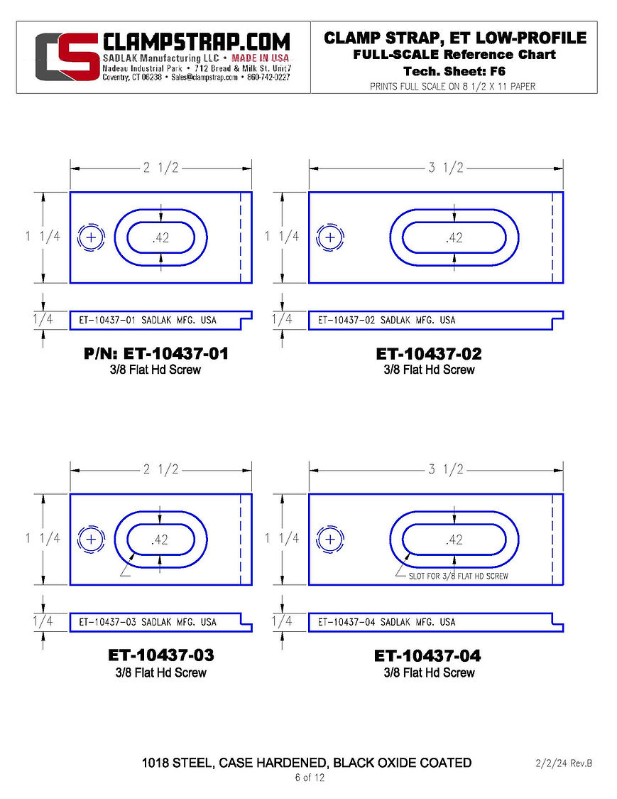 Full Size Refrence Charts | clampstrap