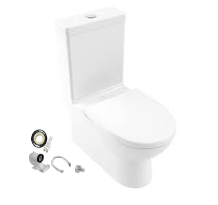 Tube Washdown toilet for close-coupled WC-suite, floor-standing, White ...