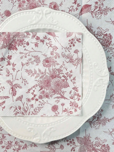 French Red tea napkins (pack of 20) | Ze Inspired