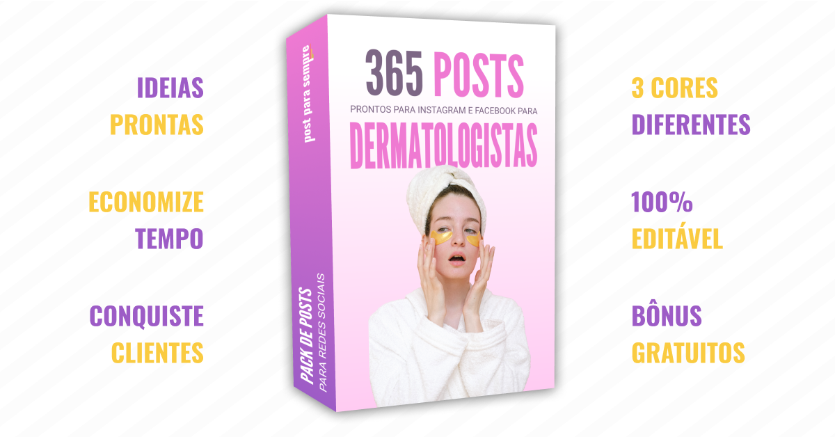 Pack de Posts para Dermatologistas | Post para Sempre