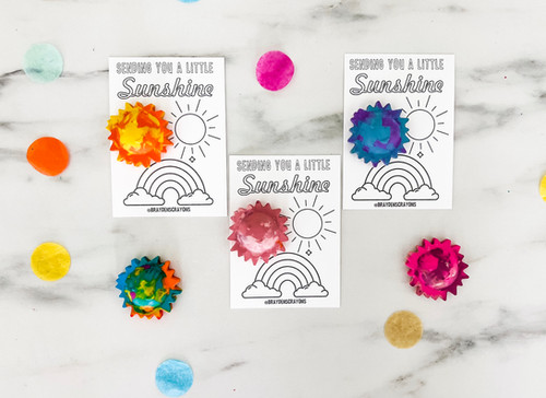Sunshine Individual Crayons with Coloring Card | Brayden’s Crayons