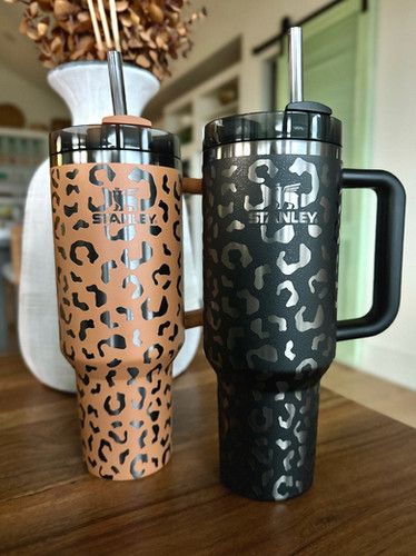 RTS - Leopard Stanley Engraved Tumbler | Cut + Co Designs