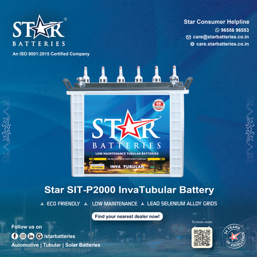 P2000 Tubular Battery - 200Ah | Star Batteries