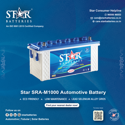 M1000 - 100Ah Automotive Battery | Star Batteries