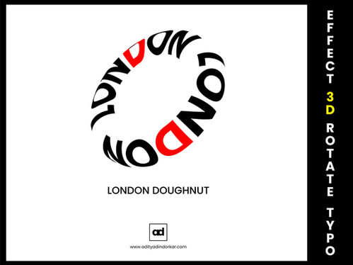 Doughnut Shape Typography Poster - Adobe illustrator | Aditya Dindorkar
