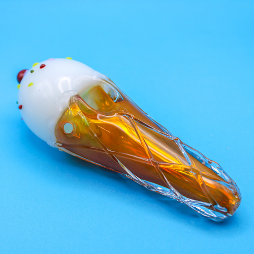 Ice Cream Cone Glass Pipe | Hush Goods