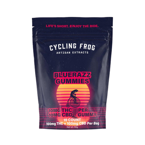 CYCLING FROG 1:1 CBD+THC Blue Razz Gummies | Luxe