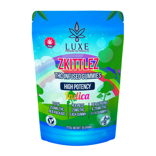 Zkittlez THC-Infused Indica Gummies | Luxe