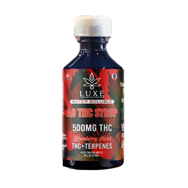 Strawberry Fields THC+Terpenes Syrup | Water-Soluble | Luxe