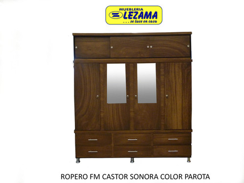 ROPERO FM CASTOR SONORA MDF MELAMINA COLOR PAROTA | Mueblería Lezama onl