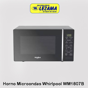 HORNO MICROONDAS WHIRLPOOL WM1807B 0.7" NEGRO | Mueblería Lezama onl