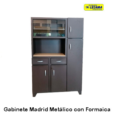 GABINETE COLLERA MADRID METALICO C/FORMAICA CAFE | Mueblería Lezama onl