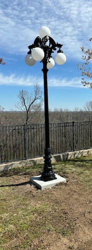 Gargoyle Lamp on San Felipe Post 4 Arm 5 Light-H.12' 2" | Street Lamps