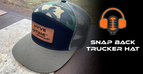 Hyve Time Trucker Snap Back Hat with Leather Patch | Hyper Hyve